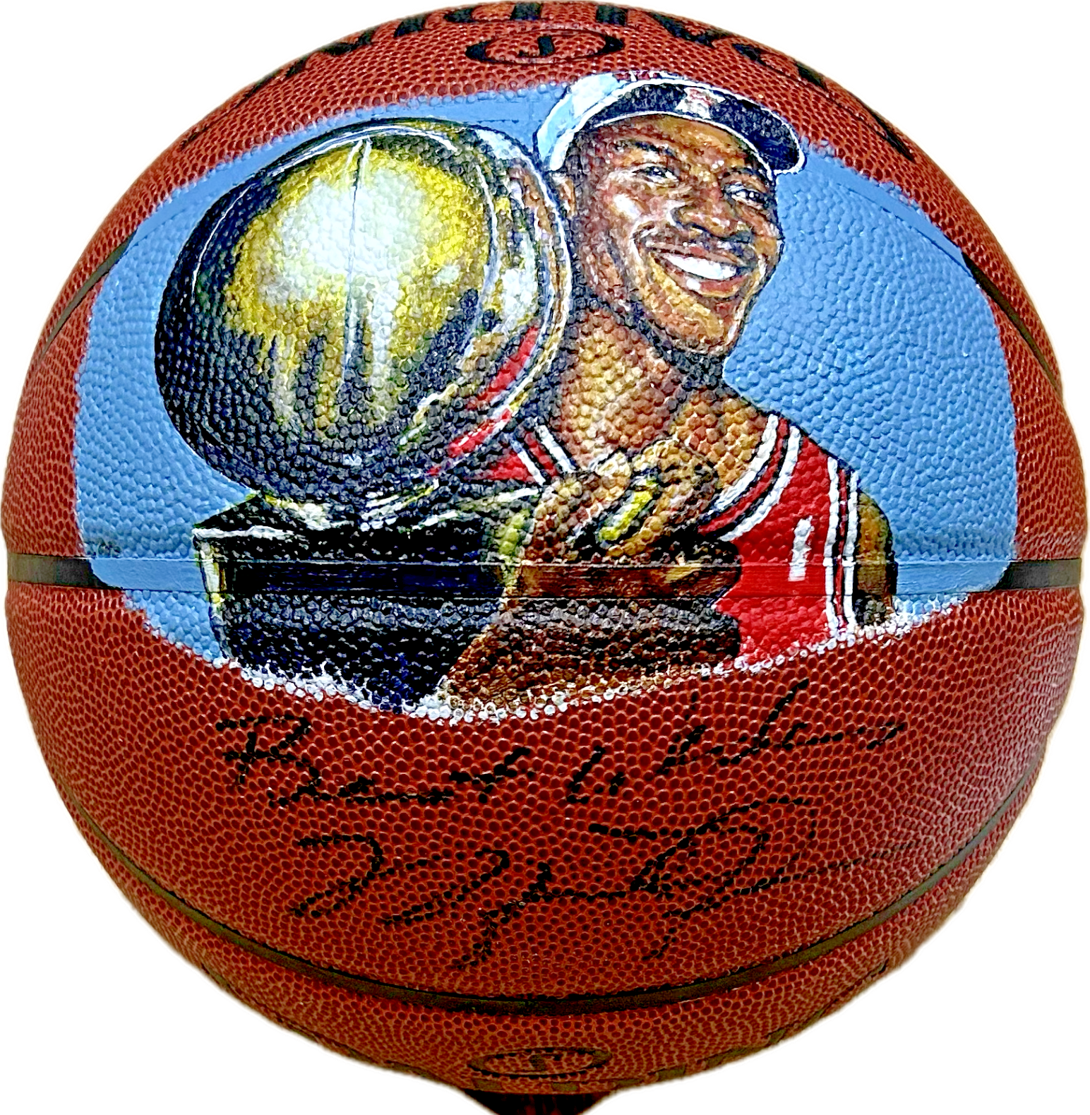 Michael Jordan Signed Hand Painted Spalding Basketball Beckett Letter ...