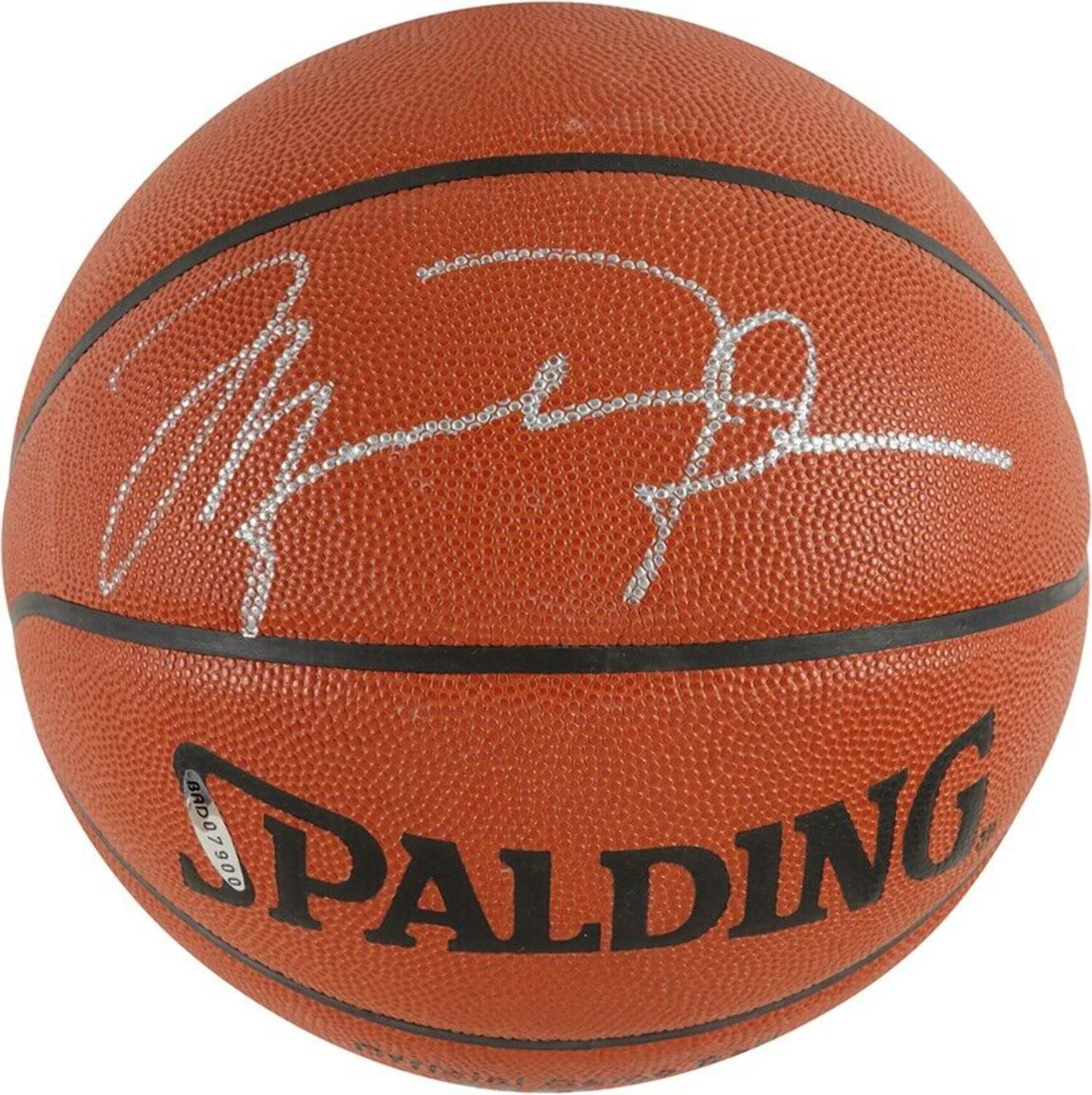 Michael Jordan Signed Spalding Official NBA Game Basketball UDA Upper ...