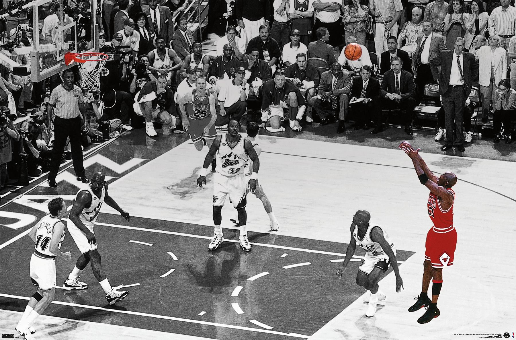 Michael Jordan - The Shot Horizontal Wall Poster, 22.375" x 34 ...