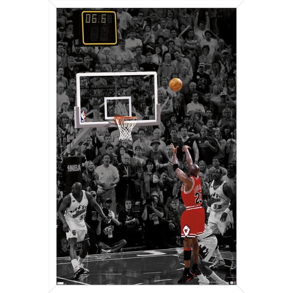 Michael Jordan - The Shot Wall Poster, 14.725" x 22.375" Framed ...