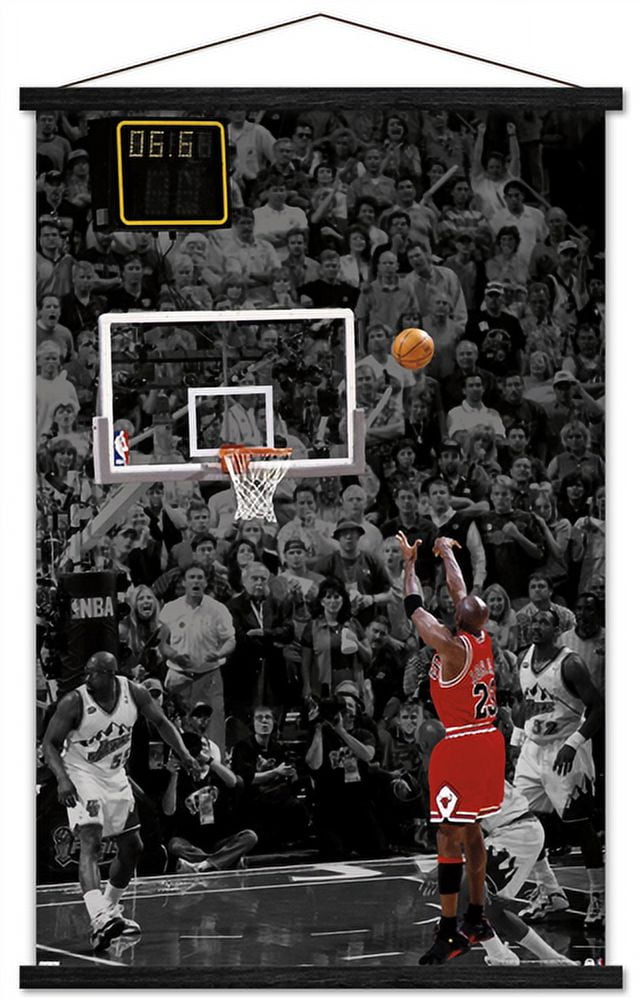 Michael Jordan - The Shot Wall Poster with Magnetic Frame, 22.375" x 34 ...