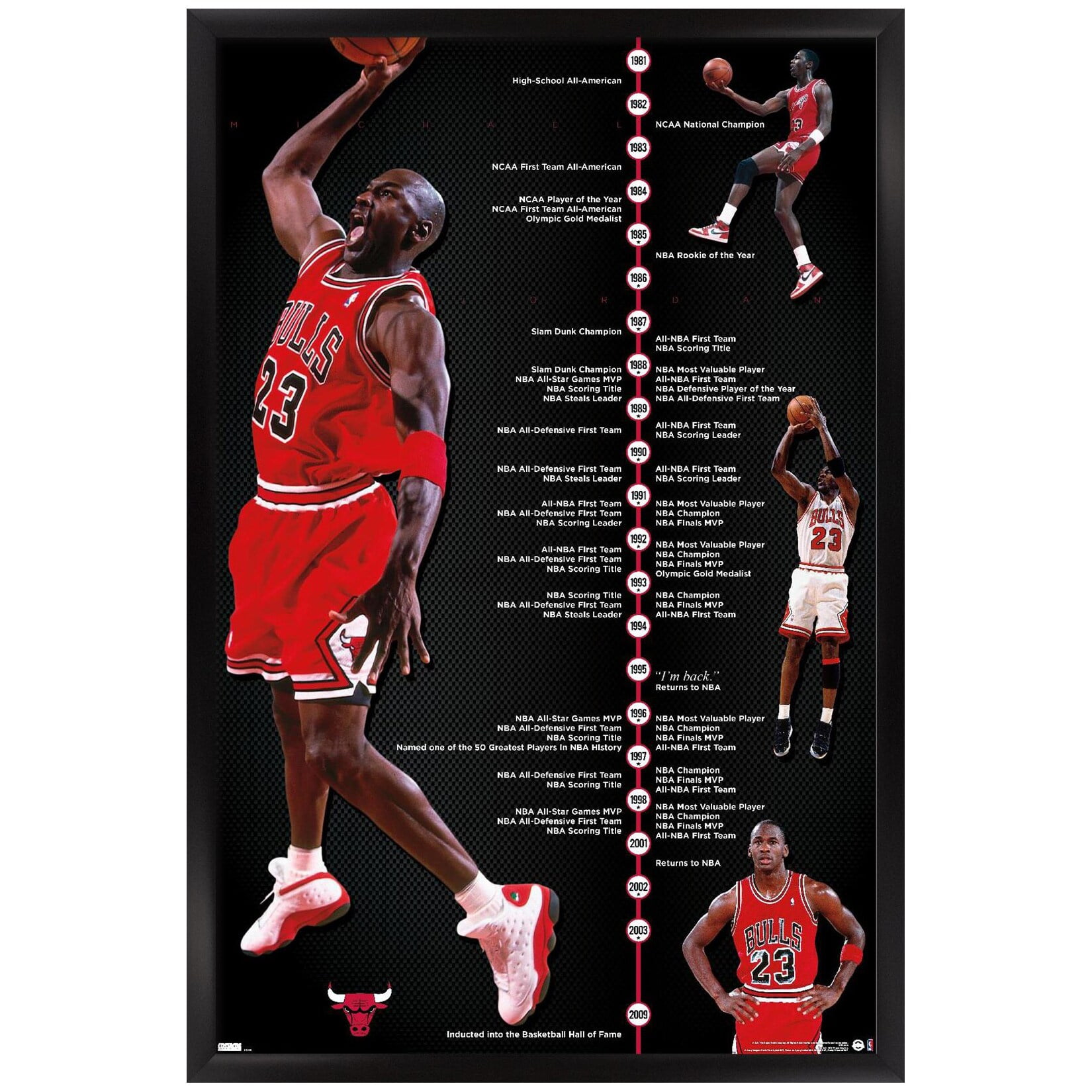 Free Shipping! Michael Jordan - Timeline Wall Poster, 22.375" x 34 ...