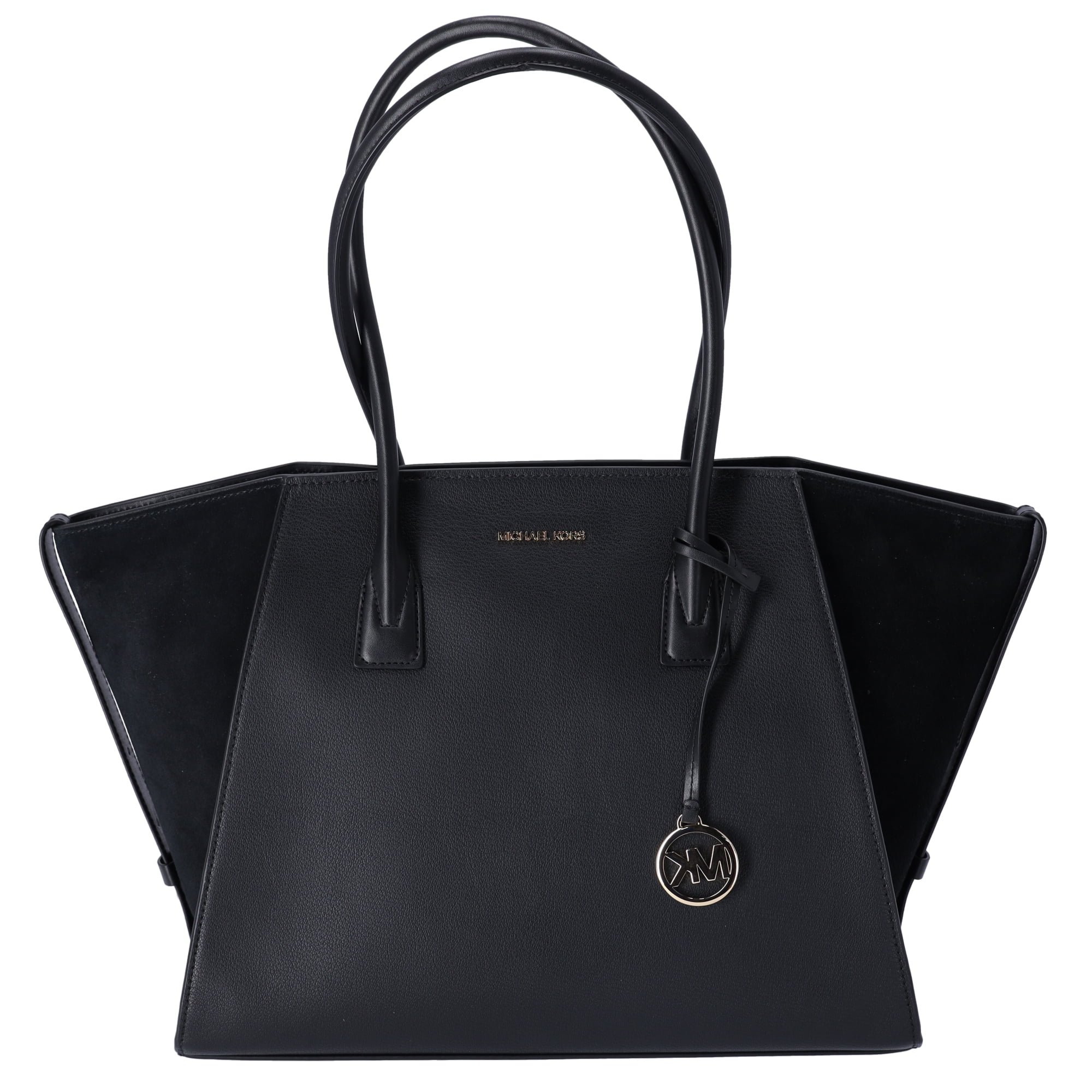 Michael Kors Avril Extra Large Top Zip Tote Shoulder Leather Bag Black ...