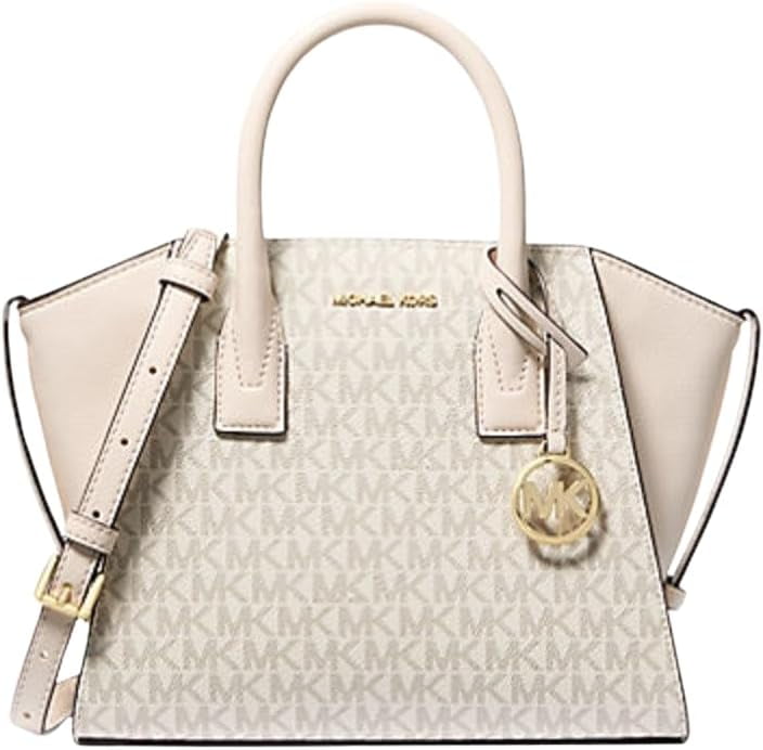 Michael Kors Avril Small Logo Leather Tote Bag, Light Cream, Light ...