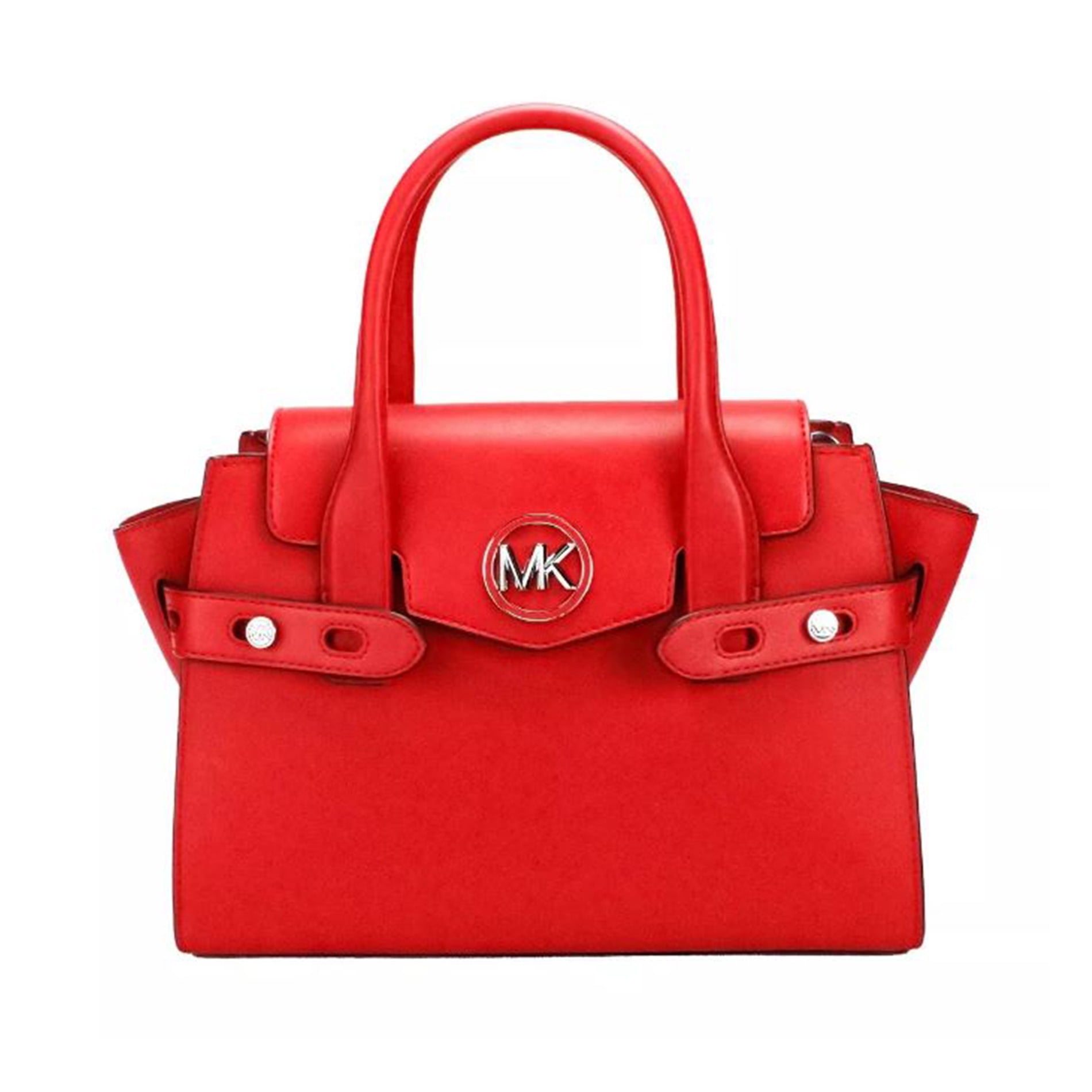 Michael Kors Womens Carmen Colorblock Medium Flap Satchel (Bright Red ...