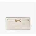 Michael Kors Carson Large Crocodile Embossed Wallet Light Cream ...