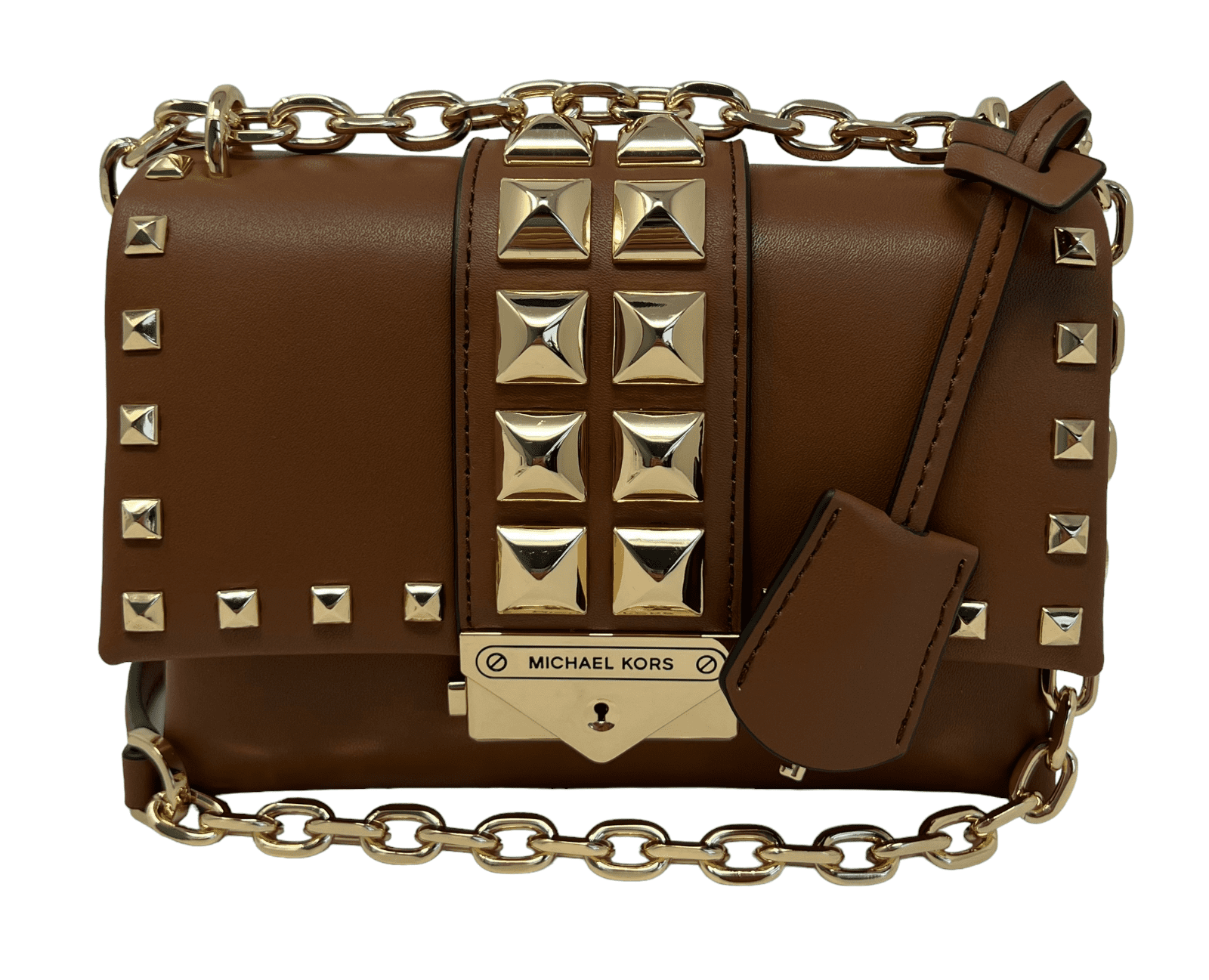 Michael Kors Cece Small Convertible Chain Flap Crossbody Bag Luggage ...