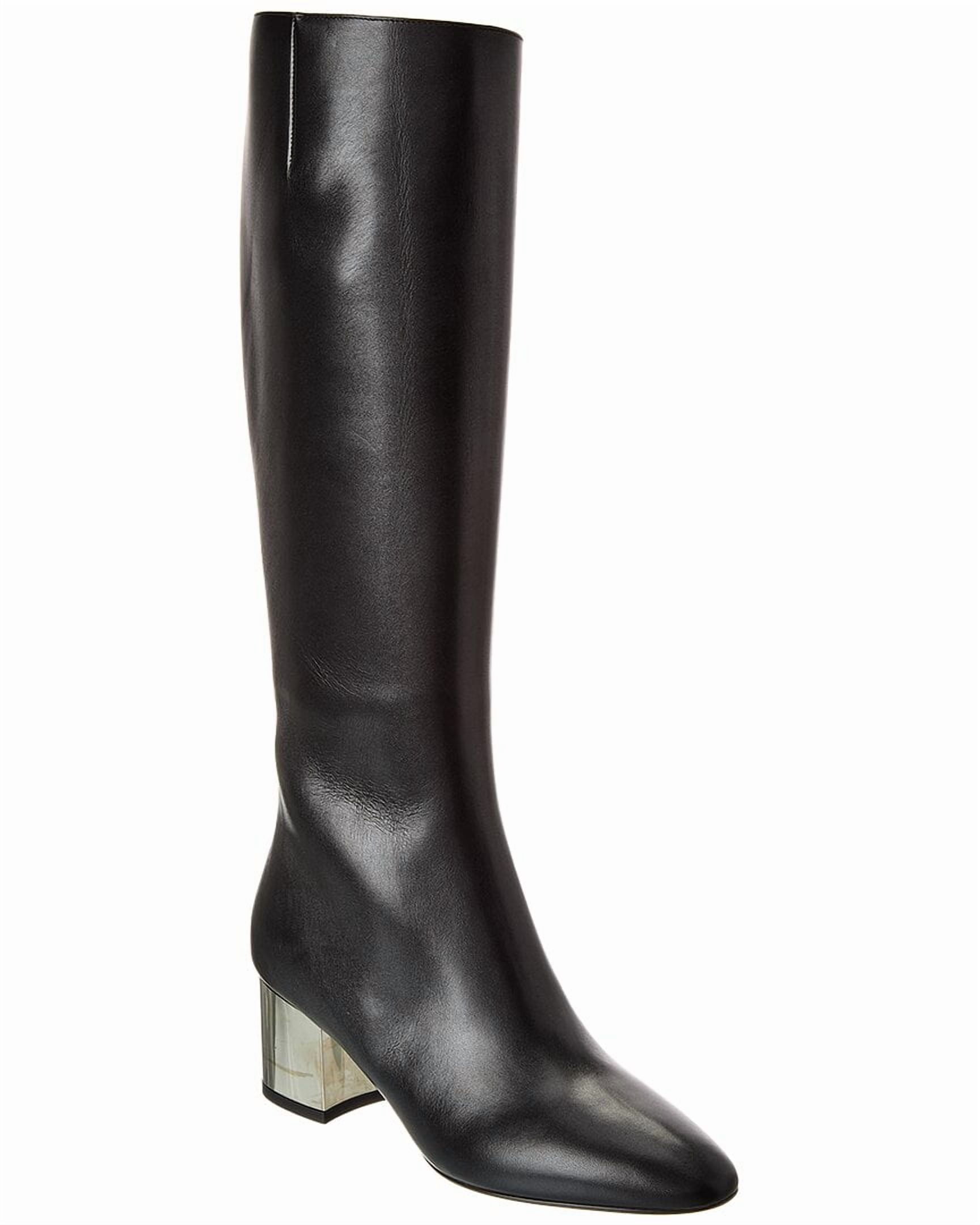 Michael Kors Collection Ali Runway Leather Long Boot, 40, Black ...