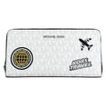 Michael Kors Cooper Embellished Logo Zip-Around Wallet (Bright White ...