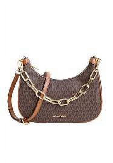 Michael Kors Cora Mini Zip Pouchette Crossbody Bag in Brown Signature ...