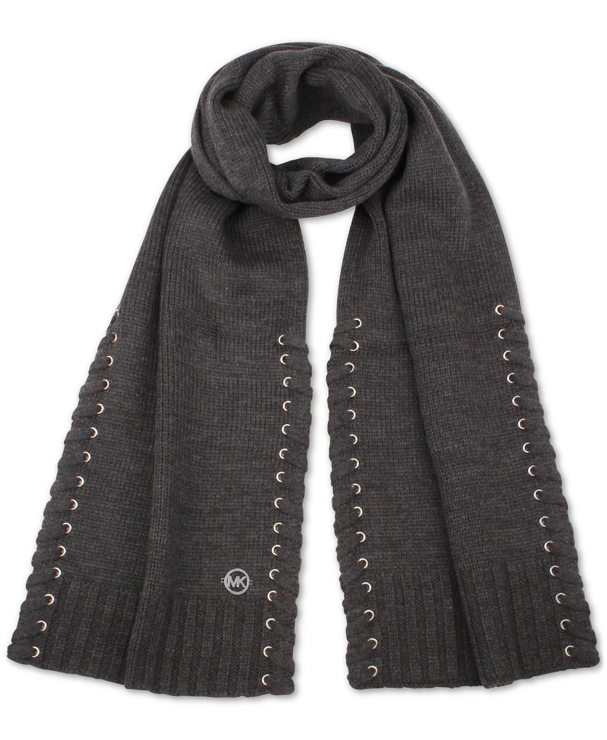 Michael Kors DERBY/HP SILVER Women's Whip-Stitch Muffler Scarf, US One ...