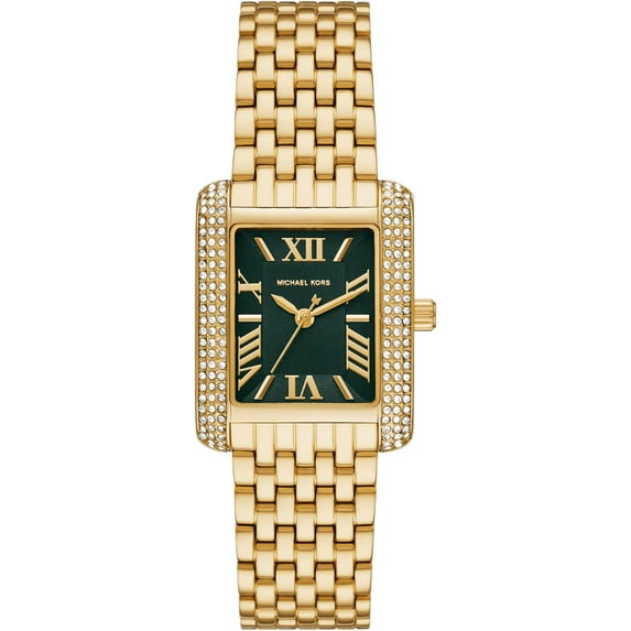 Michael Kors Emery Three-Hand Gold-Tone Stainless Steel Women's Watch ...