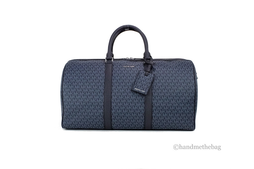 Michael Kors Harrison Admiral Signature PVC Duffle Travel Weekend ...