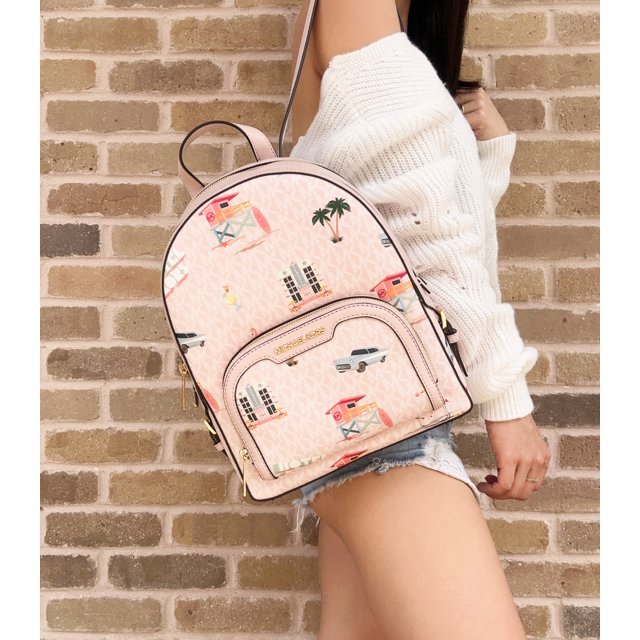 Michael Kors Medium Jaycee Backpack, Zip Pocket, Light Powder Blush ...