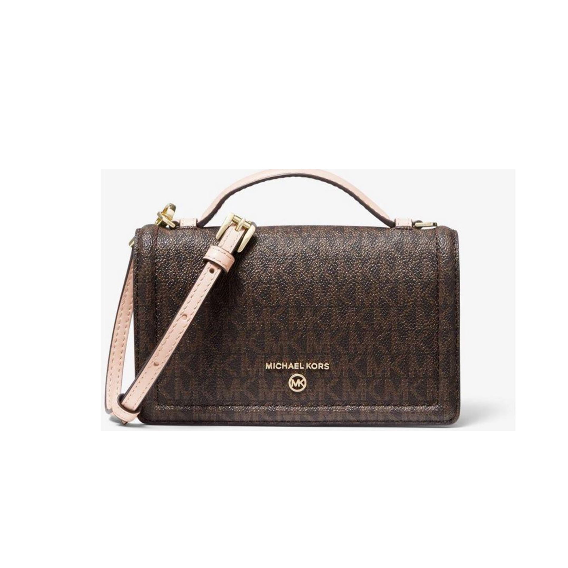Michael Kors Jet Set Charm Small Phone Crossbody Vanilla/Acorn One Size ...
