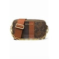 Michael Kors Jet Set Small Double Zip Camera Chain Crossbody, Brown ...