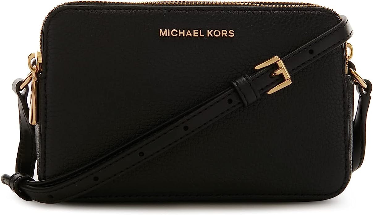 Michael Kors Jet Set Small Pebbled Leather Double Zip Camera Bag Small ...