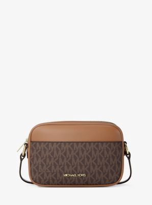 Michael Kors Outlet Jet Set Small Signature Logo Camera Crossbody Bag ...