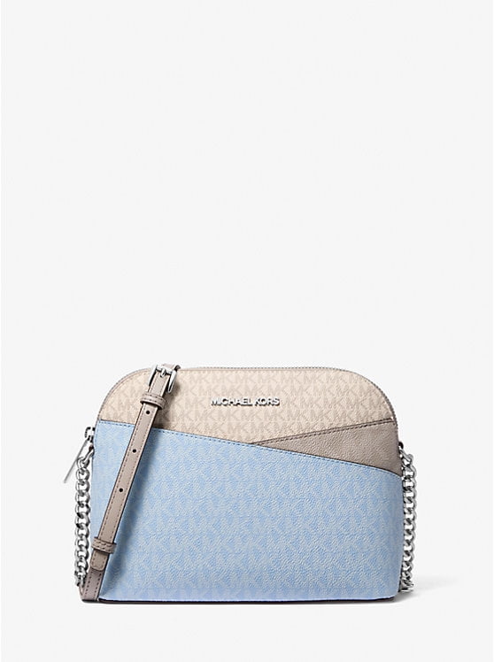 Michael Kors Jet Set Travel Color-Block Signature Logo Crossbody Bag-LT ...