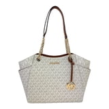Michael Kors Jet Set Travel Large Logo Tote Vanilla 15x12 inches ...
