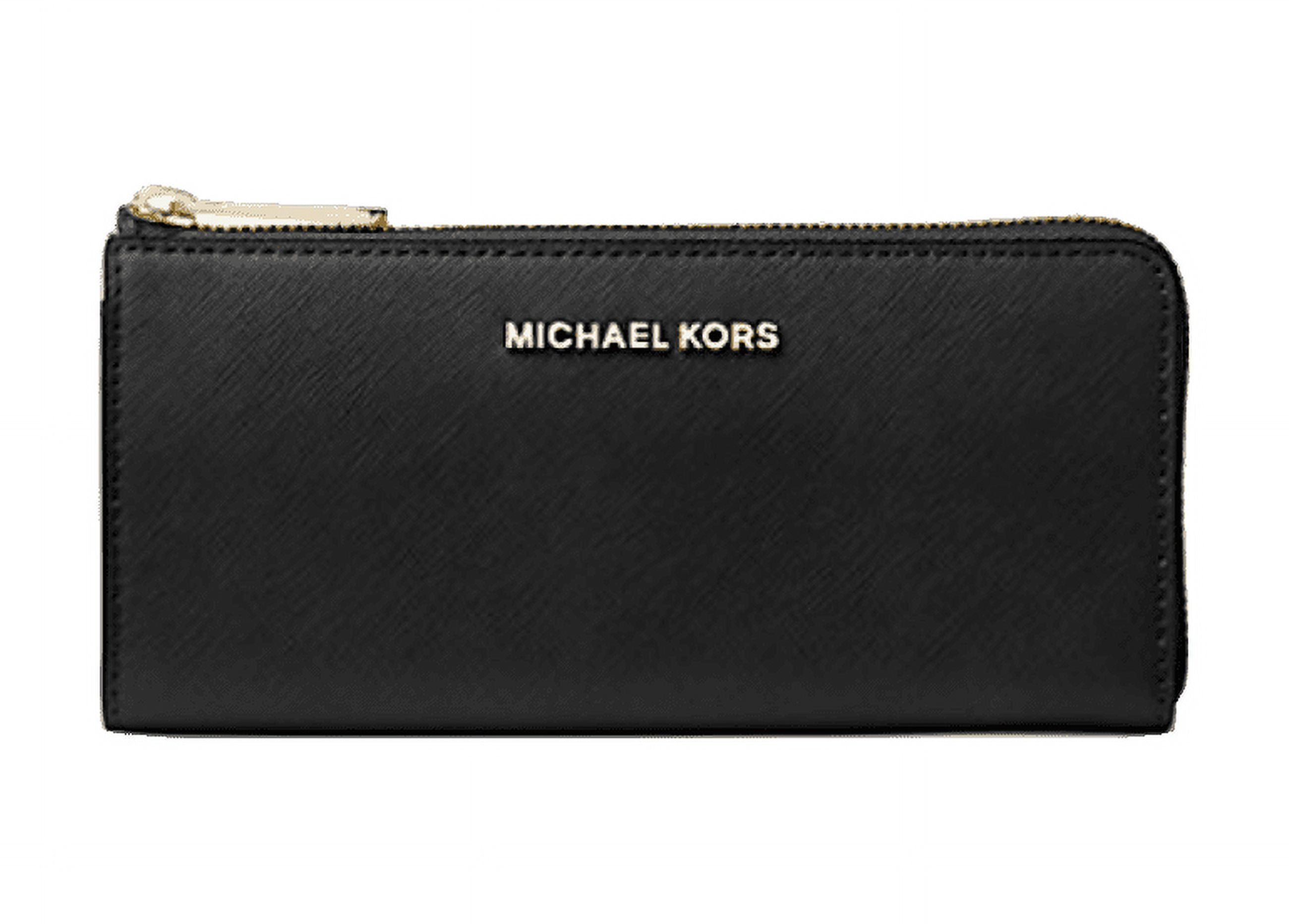 Michael Kors Jet Set Travel Large Saffiano Leather Quarter-Zip Wallet ...
