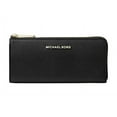 Michael Kors Jet Set Travel Large Leather Three Quarter Zip Wallet ...
