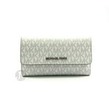 Michael Kors Jet Set Travel Large Trifold Wallet - Bright White Gray ...