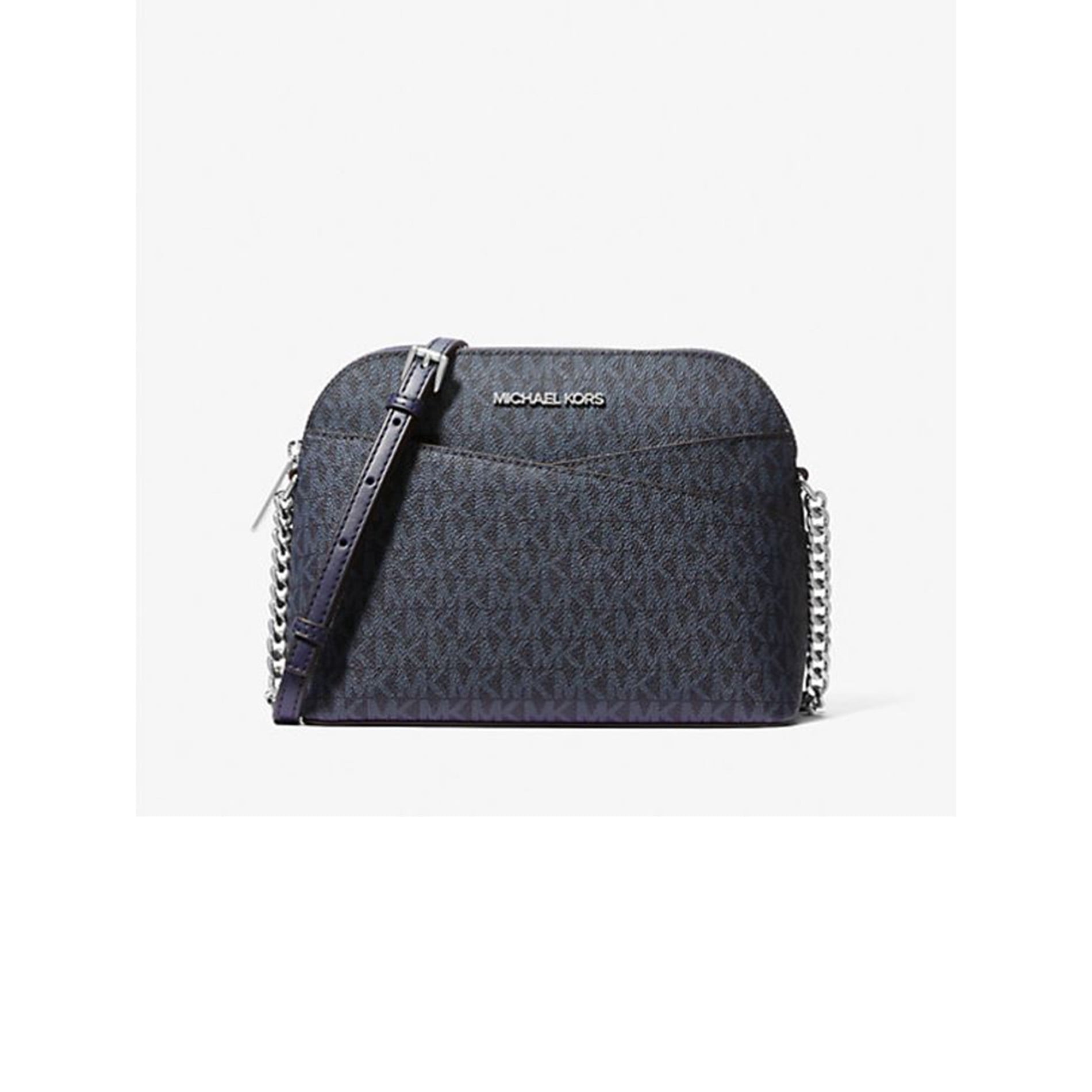 "Michael Kors Jet Set Crossbody Bag, Medium Dome Shape, Logo-Print ...