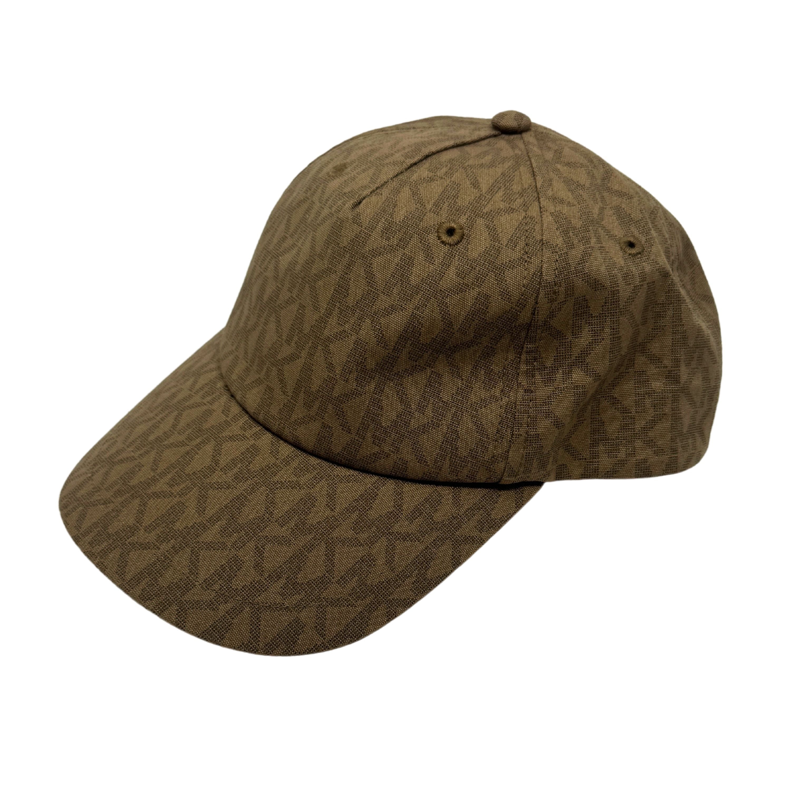 Michael Kors MK Signature Hat Logo Print Stretch Cotton Baseball Cap ...