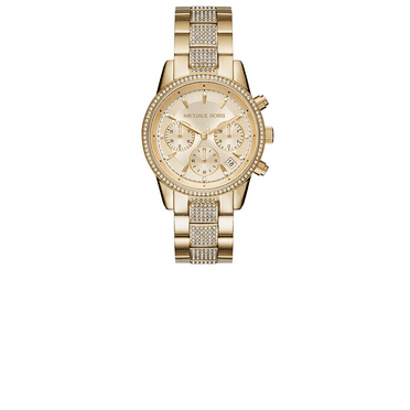 Michael Kors Men's Gold-Tone Chronograph Watch, 44mm Case, Stainless ...