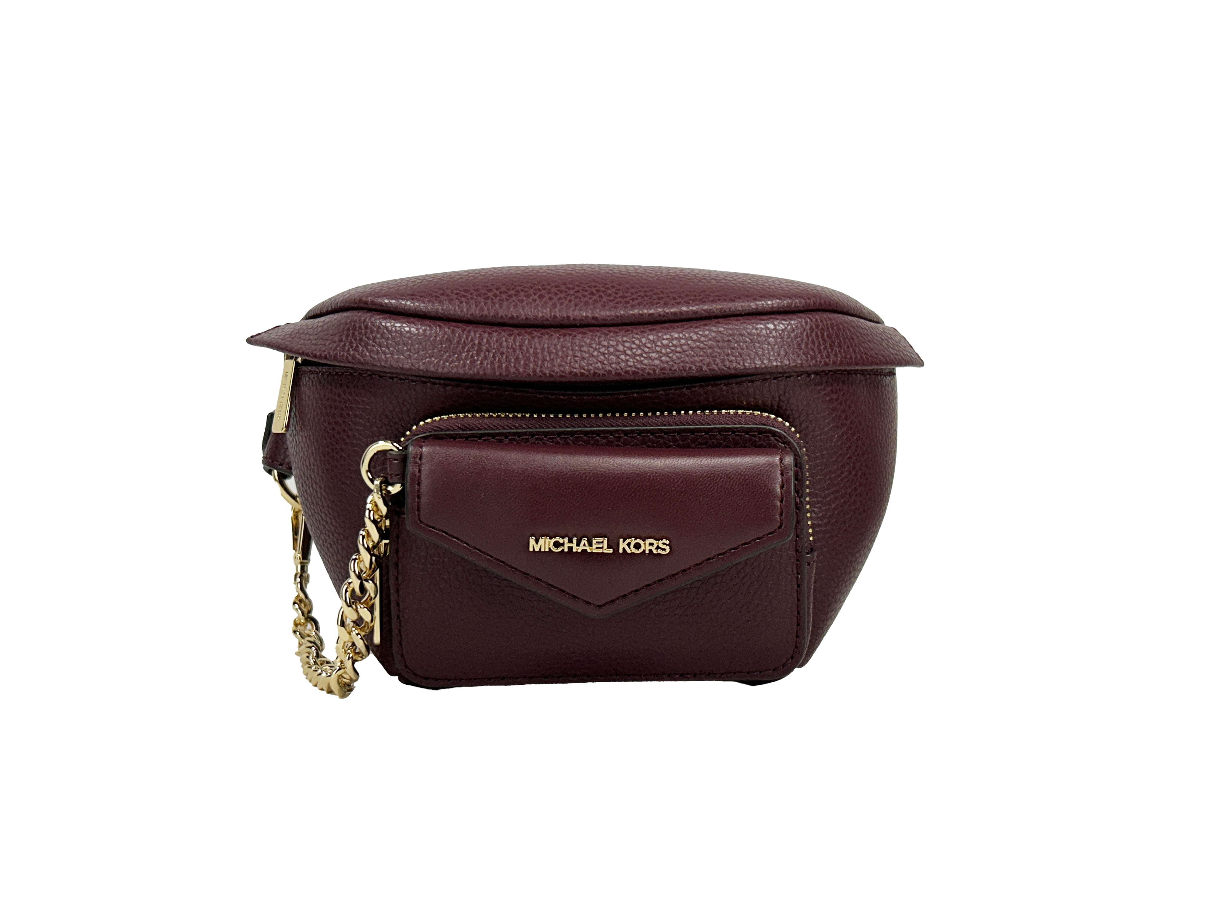 Michael Kors Leather Maise 2 in 1 Fanny Waist Pack Bag Maroon - Walmart.com