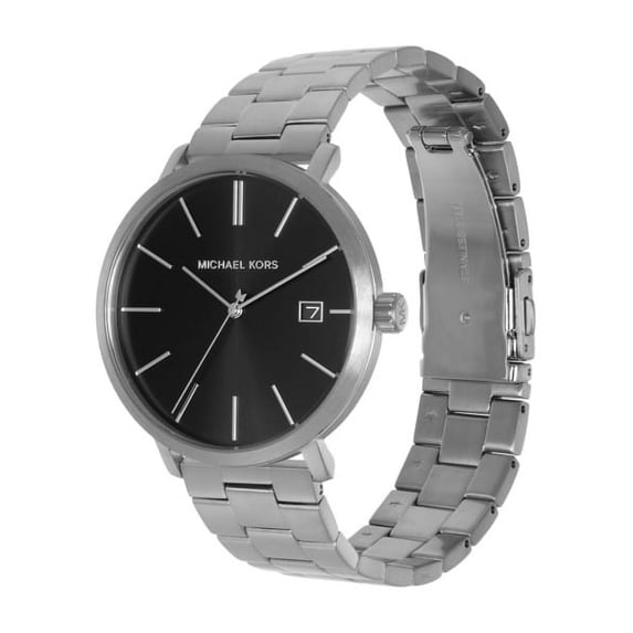 Michael Kors Men's Blake Three-Hand Date Silver Stainless Steel ...