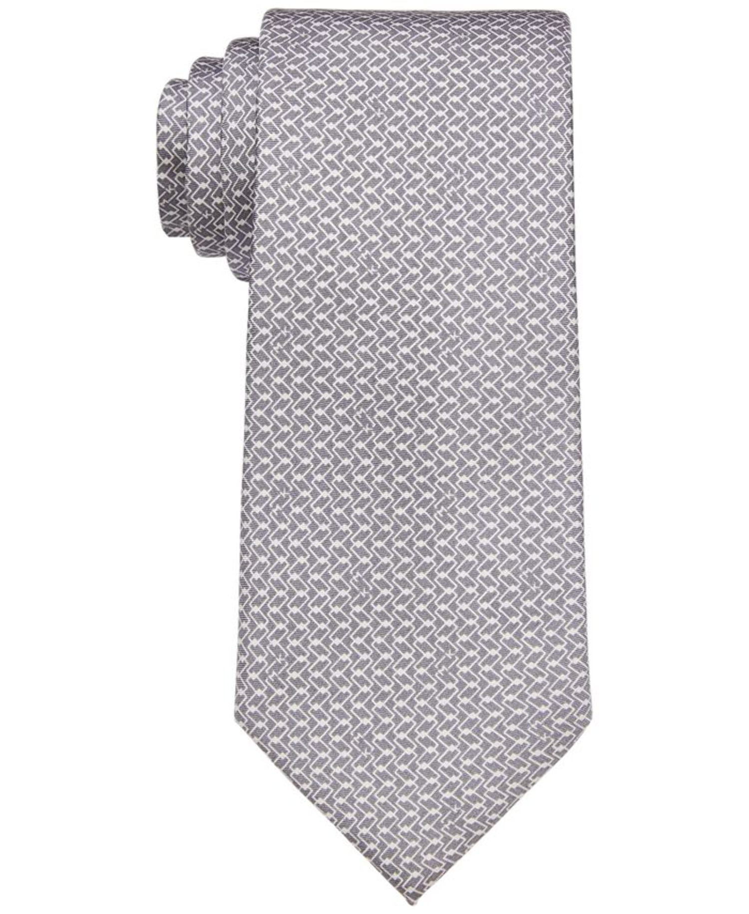 Michael Kors Men's Classic Design Link Print Tie Grey Necktie - Walmart.com