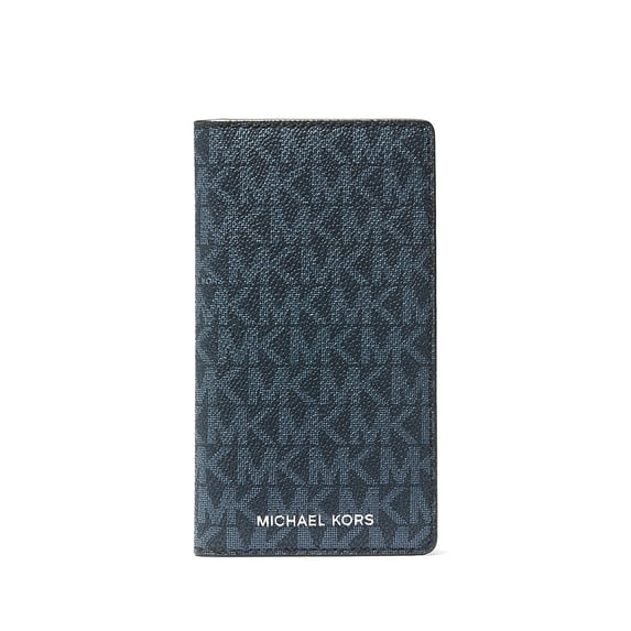 Michael Kors Men's Cooper Large Logo Snap Bi-Fold Card Case Wallet ...