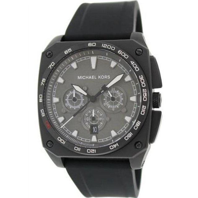 Michael Kors Men's Grandstand MK8390 Black Silicone Quartz Watch ...