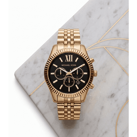 Michael Kors, Women's Parker Logo Gold-Tone Metal Watch MK5784, 39mm ...