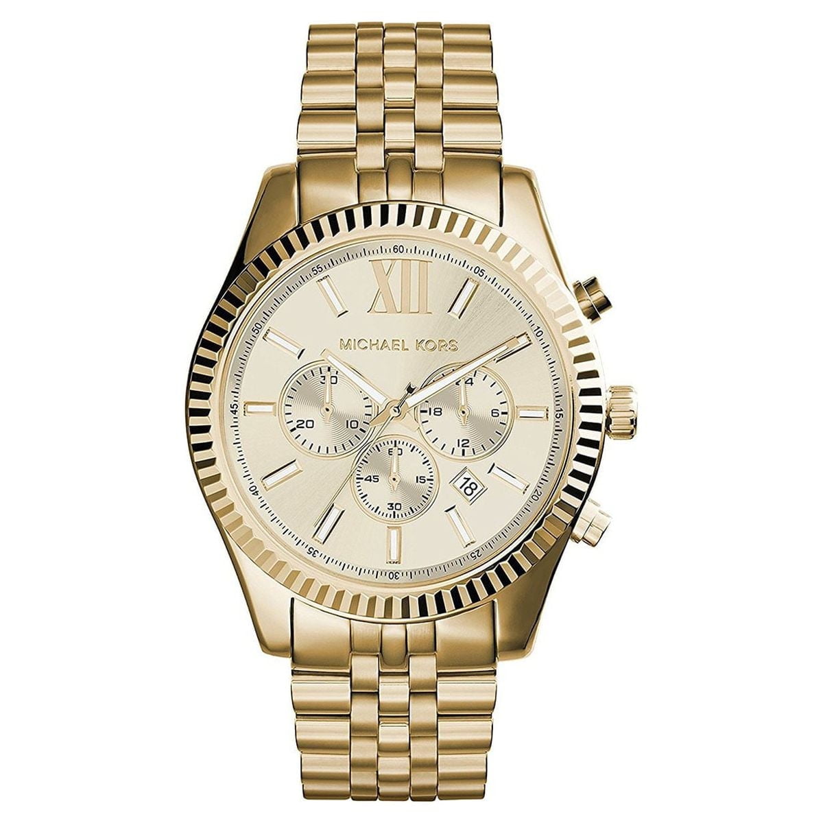 Michael Kors Men's Lexington Gold-Tone Chronograph Watch, MK8281 ...