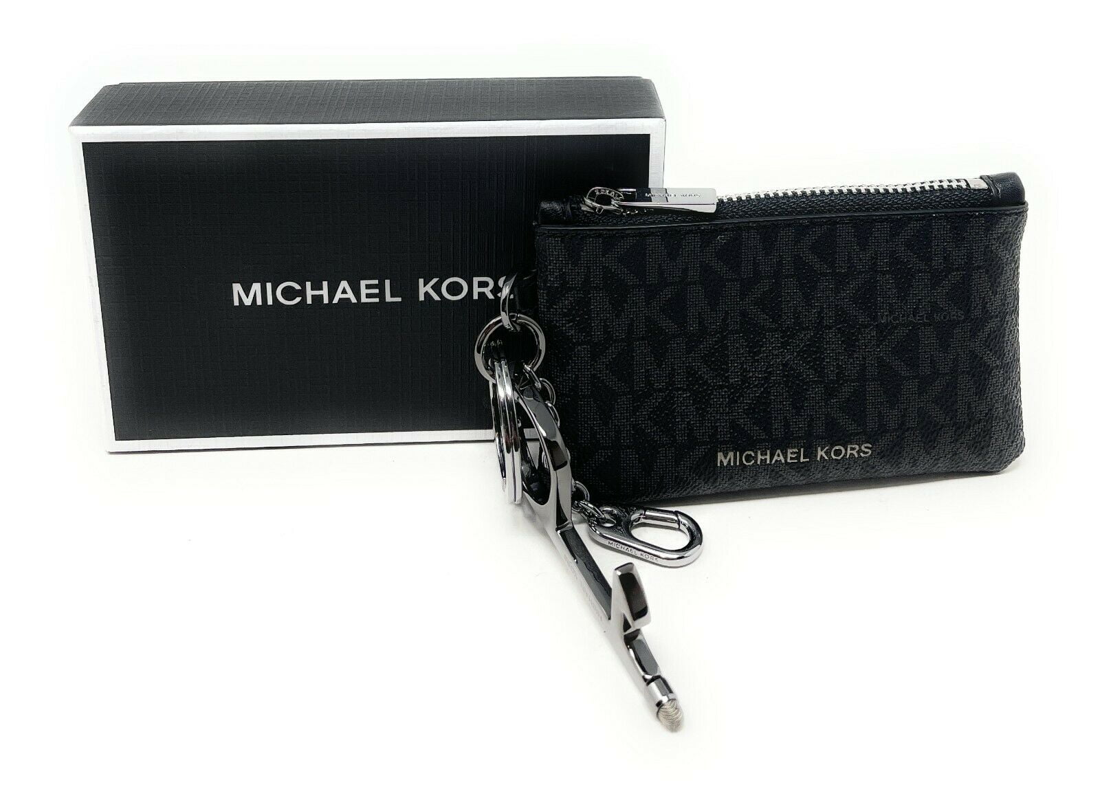 Michael Kors Men’s Logo Pouch and No Touch Keychain Box Set $128 (Black ...