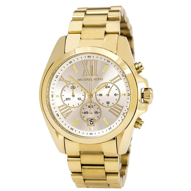 Michael Kors Men's MK6266 Bradshaw Champagne Dial Yellow Gold Steel ...