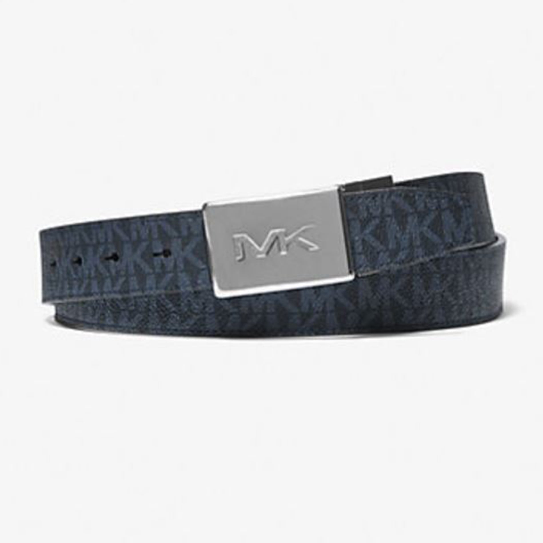 Michael Kors Mens 4-in-1 Reversible Logo Belt Box Set (Admiral paleBlue ...