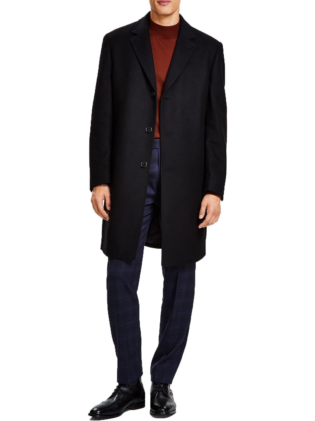 Michael Kors Mens Kavon Solid Wool Overcoat - Walmart.com