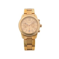 Pre-Owned Michael Kors Mercer Rose Gold Tone Steel Salmon Dial Quartz ...
