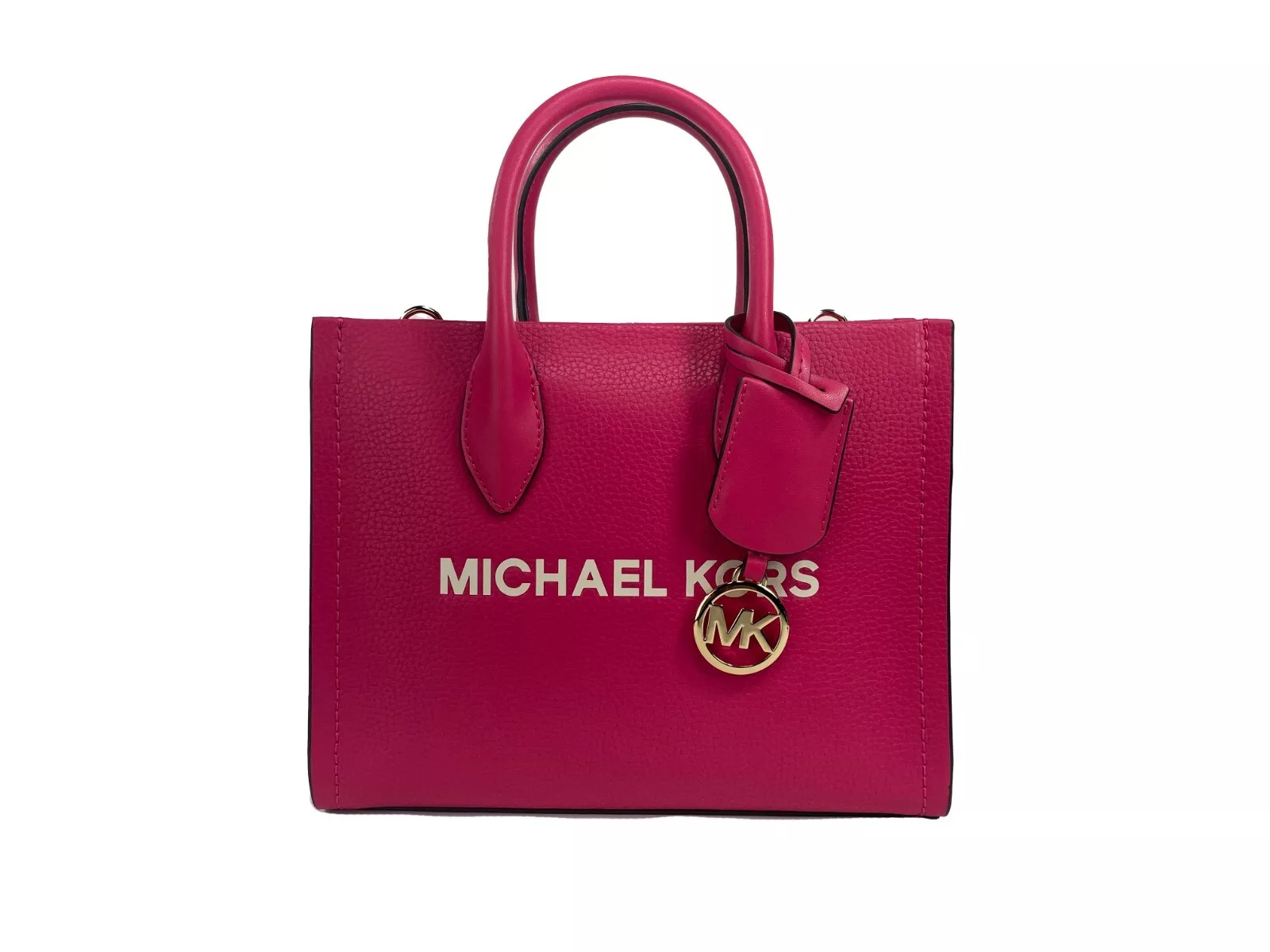Michael Kors Mirella Small Leather Top Zip Shopper Tote Bag - Walmart.com