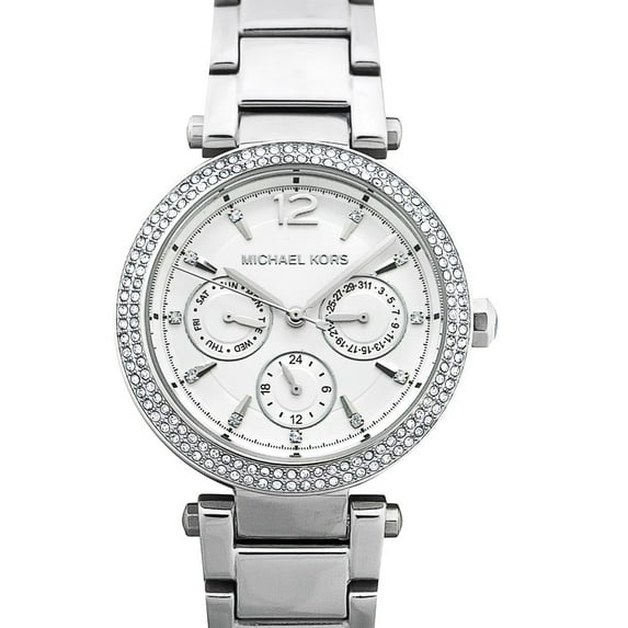 Michael Kors Multi-Functions Quartz Silver Dial Stainless Steel Ladies ...