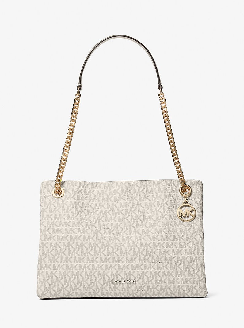 Michael Kors Outlet Christina Medium Signature Logo Messenger Bag ...