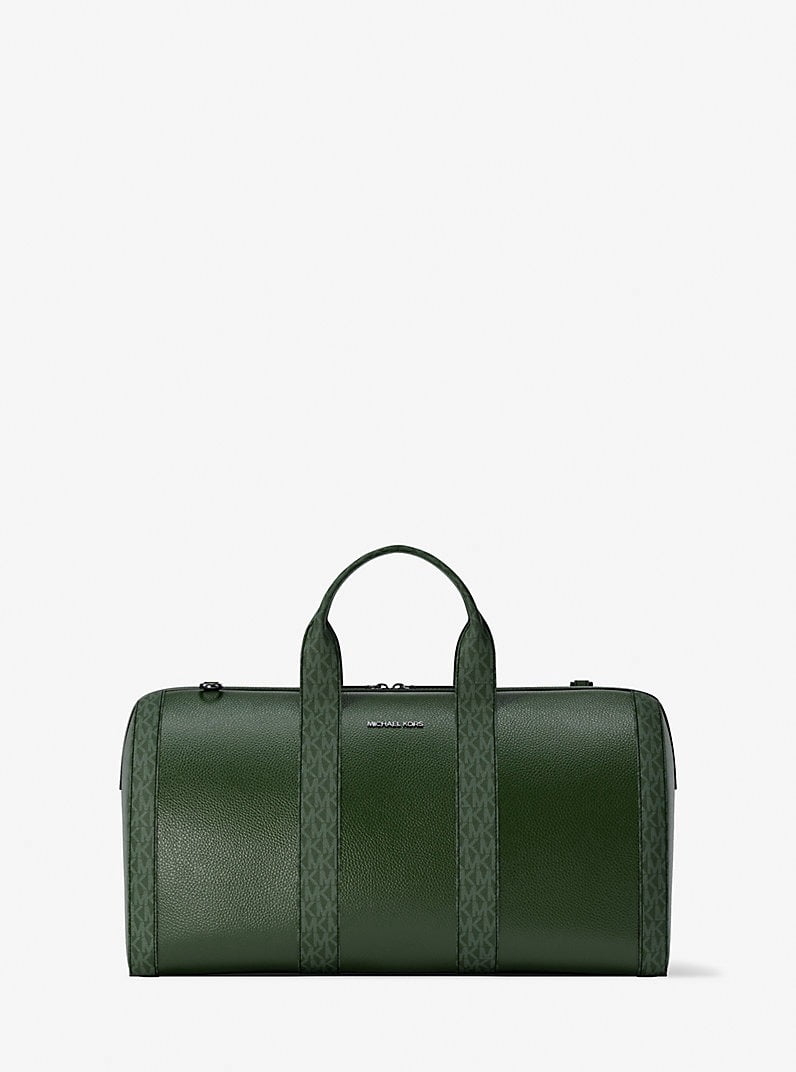Michael Kors Outlet Cooper Pebbled Leather and Signature Logo Duffel ...