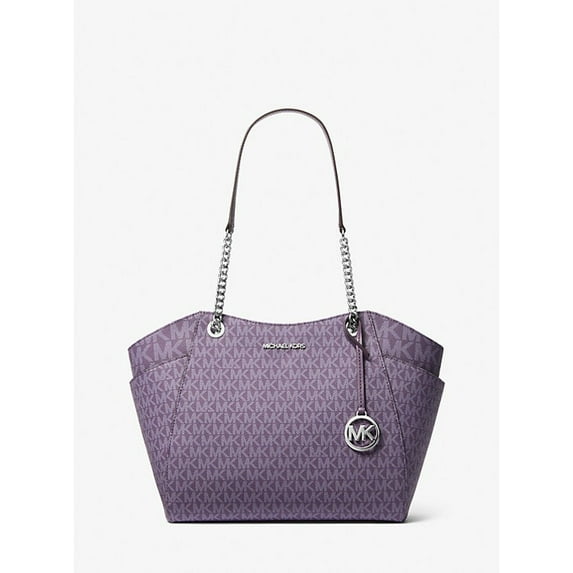Jet Set Large Two Tone Signature Logo Shoulder Bag