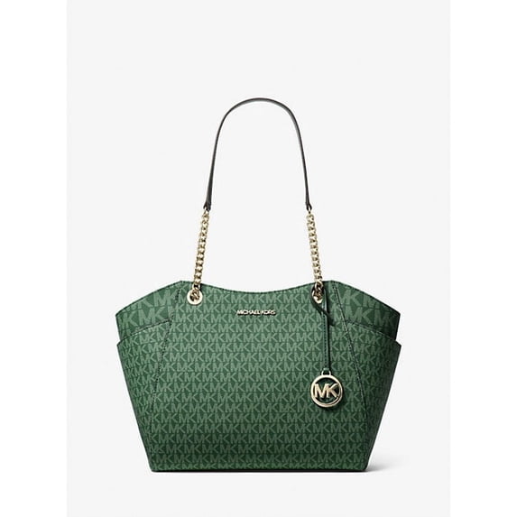 Michael Kors Women's Outlet Jet Set Large Signature Logo Shoulder Bag ...