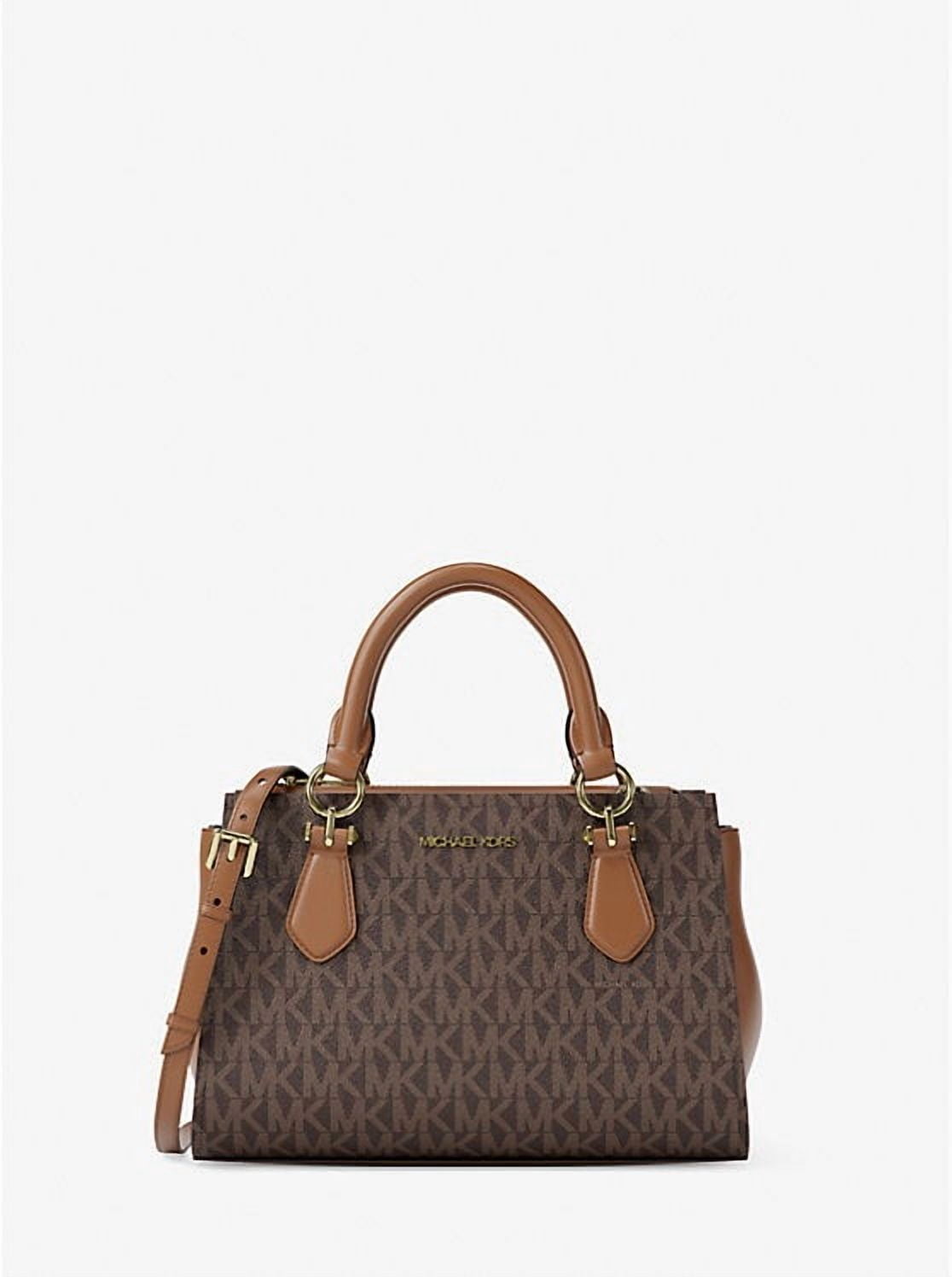 Michael Kors Outlet Marilyn Small Signature Logo Messenger Bag - Brown ...