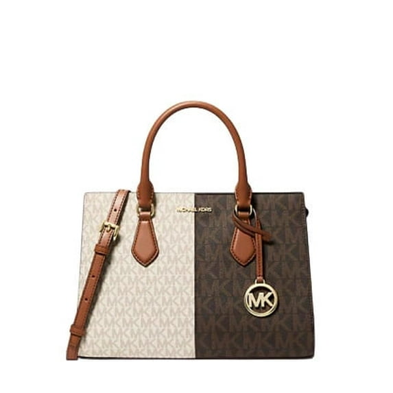Michael Kors Outlet Sheila Medium Two-Tone Metallic Signature Logo Satchel - Walmart.com